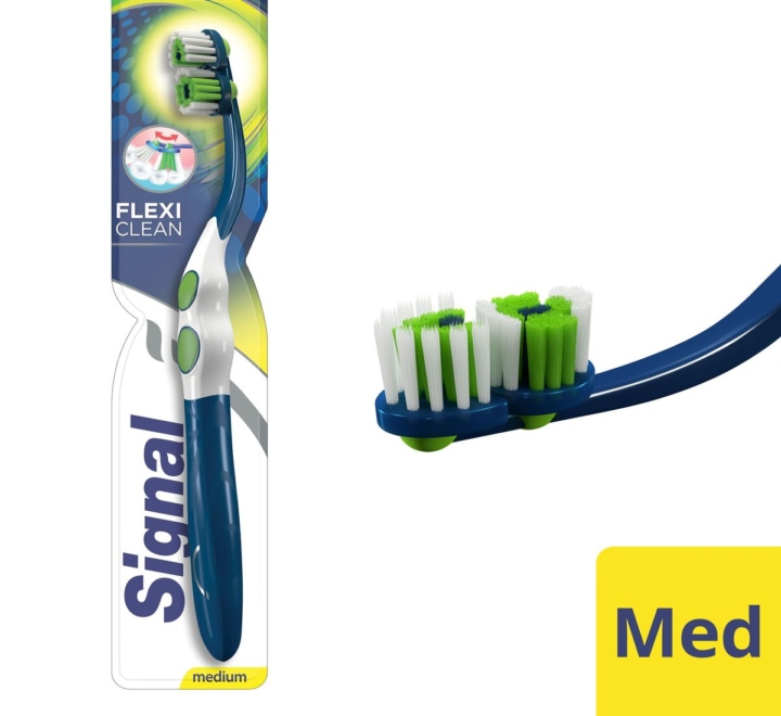Signal Toothbrush Flexi Clean Medium 1pc Assorted Color Buy Online at Best Price in Gulf ...