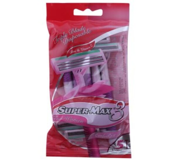 Supermax Triple Blade Women 5+5 Razors - Dukakeen.com