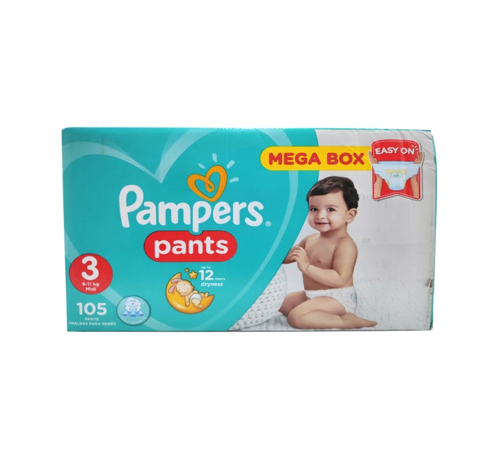 Pampers Diaper Pants Size 3 Midi 6 11kg Mega Box Value Pack 105pcs