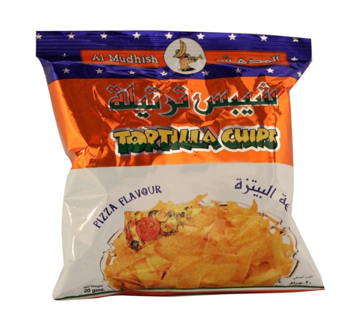 Al Mudhish Tortilla Chips Pizza Flavour 20g x 24 Pieces Buy Online in ...