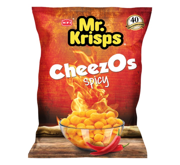 Mr. Krisps Spicy Hot Cheezo\\'s 80 g Buy Online in Bahrain - Dukakeen.com