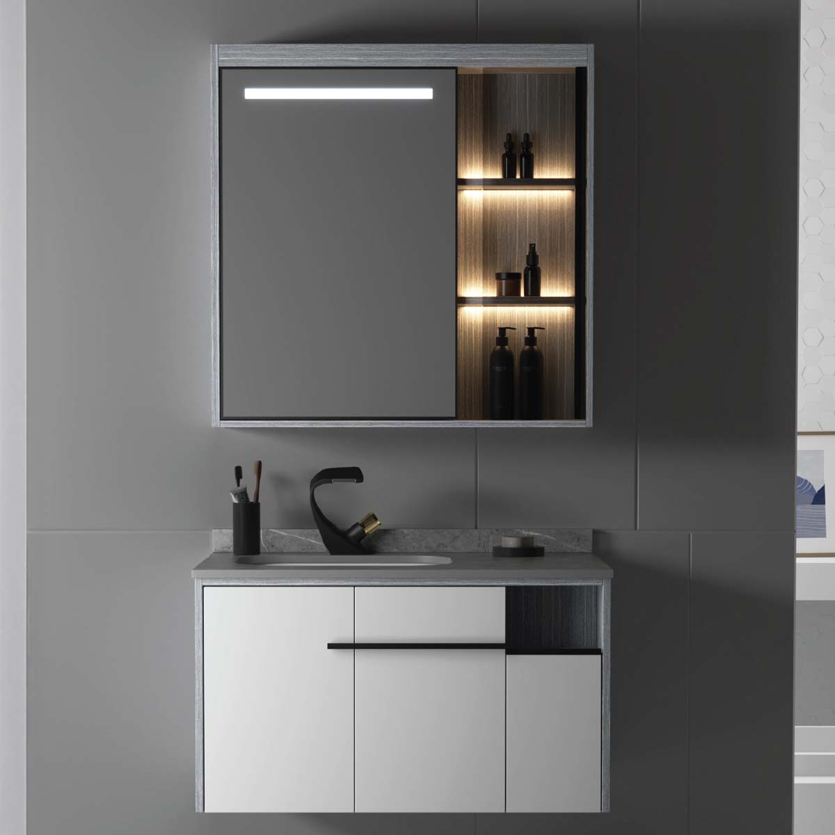 Bathroom Cabinet Set 1x2 Box - Dukakeen.com