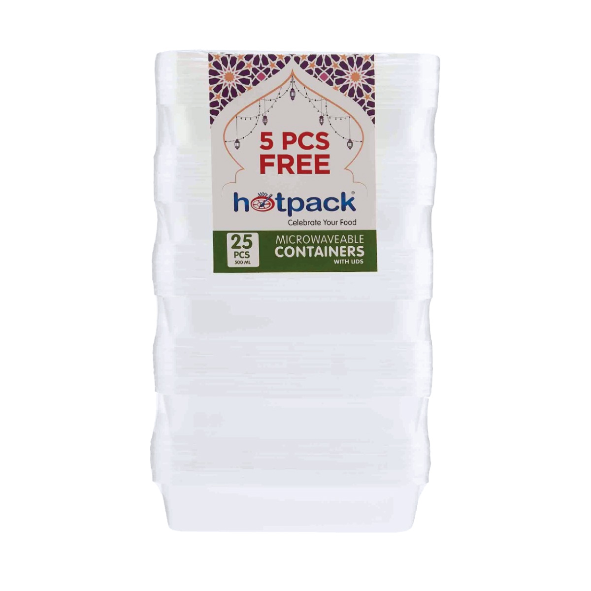 Hot Pack Microwaveable Containers 500ml 25 Pieces - Dukakeen.com