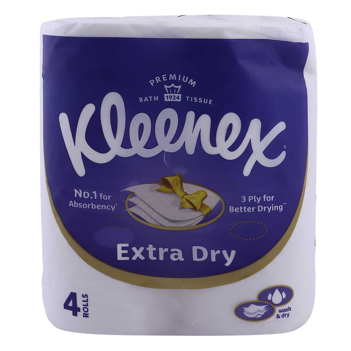 Kleenex Extra Dry Tissue 4 Rolls Buy Online In Bahrain - Dukakeen.com
