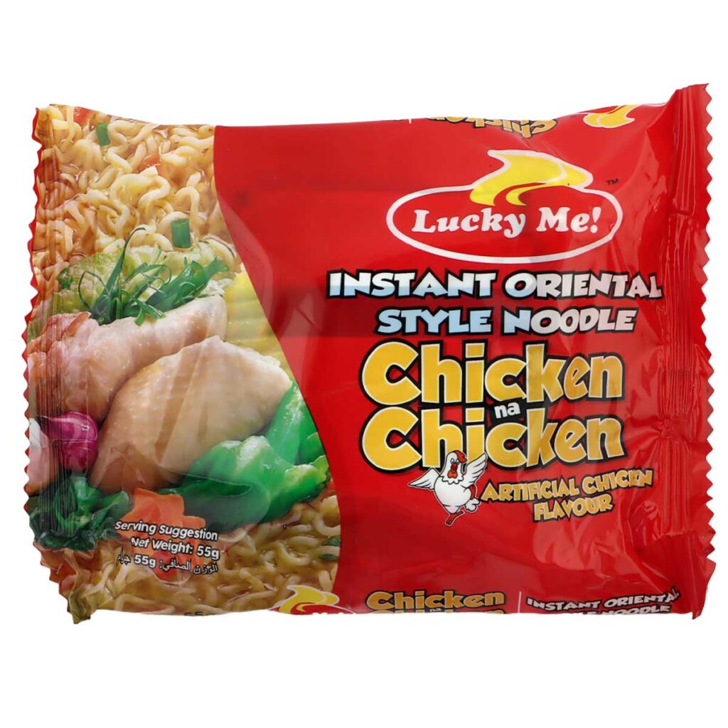 Lucky Me Instant Noodles Chicken Flavor 55g - Dukakeen.com