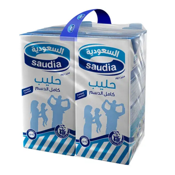 Buy Saudia Full Fat UHT Milk 4x1Ltr Online in Bahrain